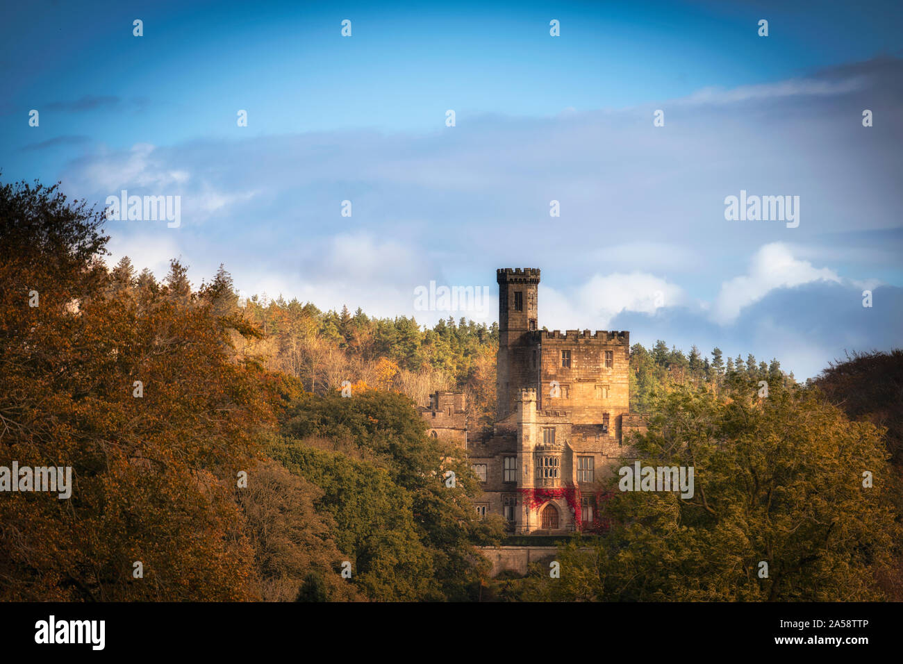 Horby Castle in Lancashire, a privately owned country house shot from ...