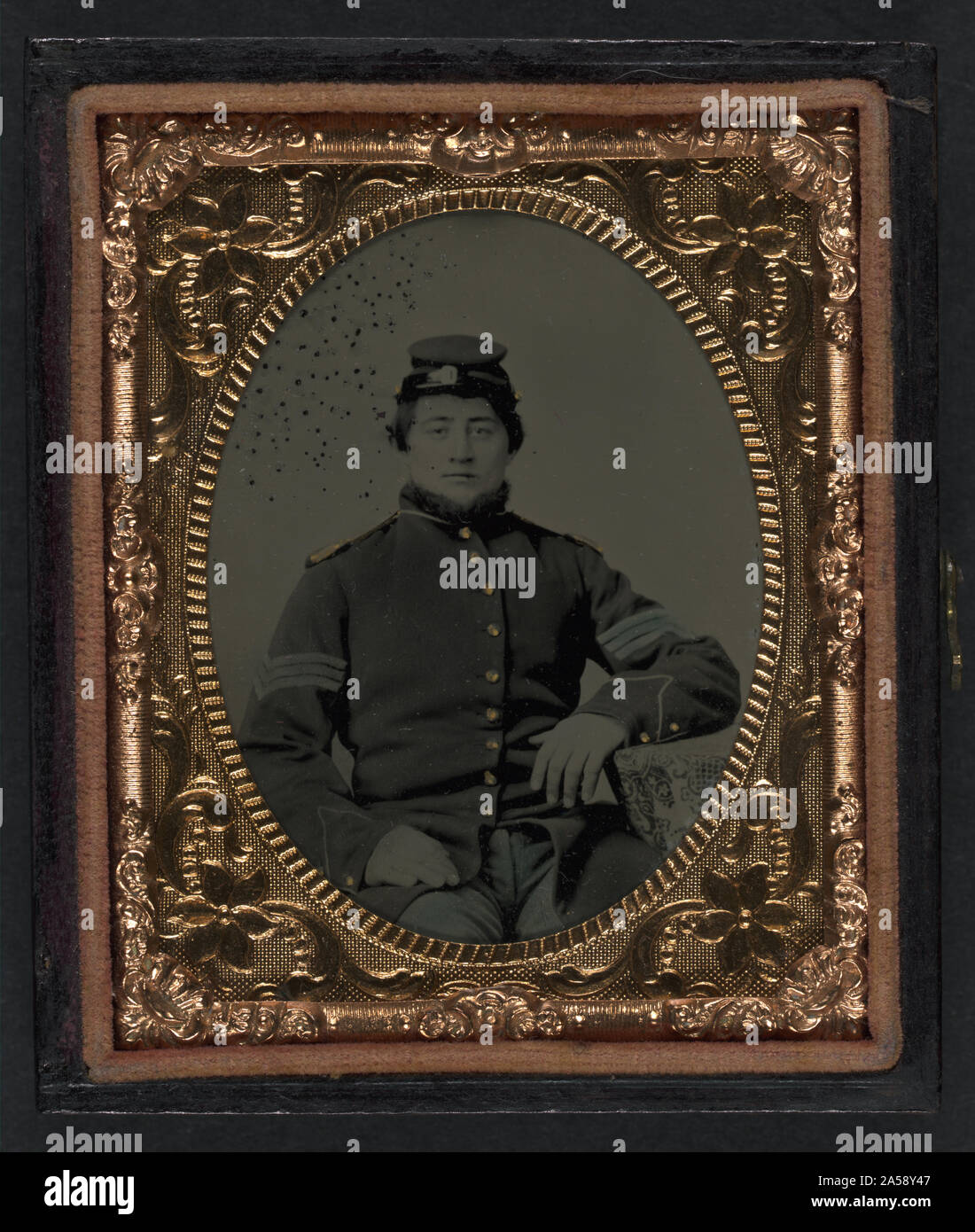 Unidentified soldier in Union sergeant's uniform Stock Photo - Alamy