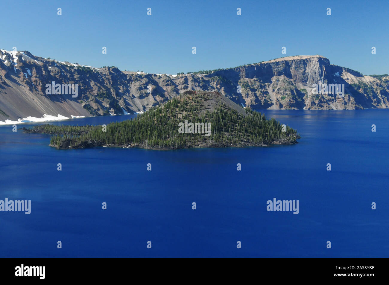 Wizard Island Crater Lake Oregon Stock Photo - Alamy