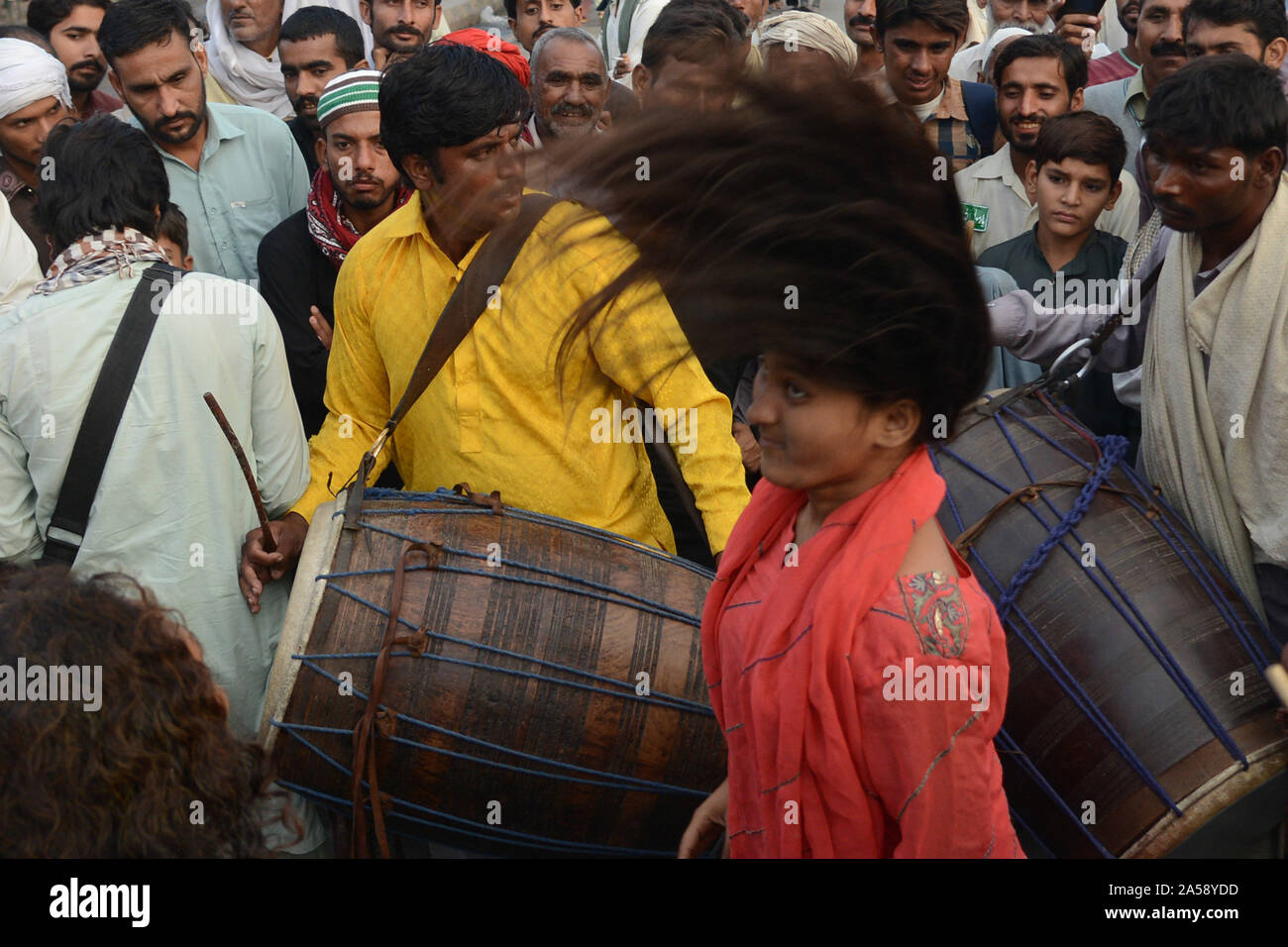 Pakistani devotee people gather at the shrine of Sufi Saint Hazrat Ali Bin Usman popularly known ...