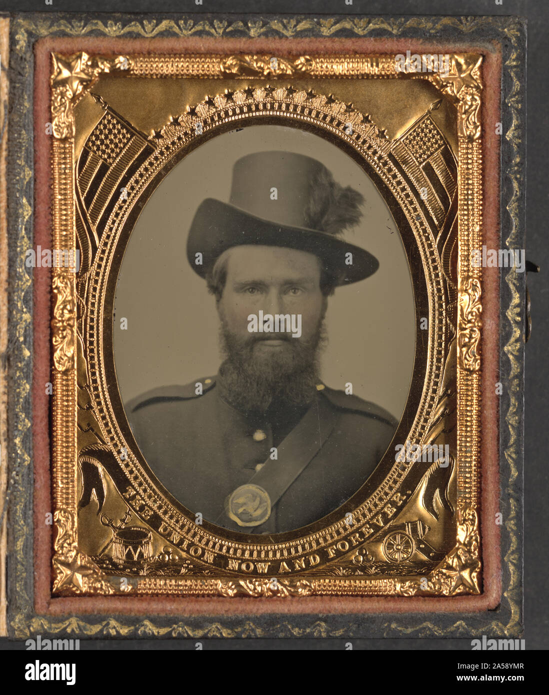 Unidentified soldier in Union uniform and Hardee hat Stock Photo - Alamy