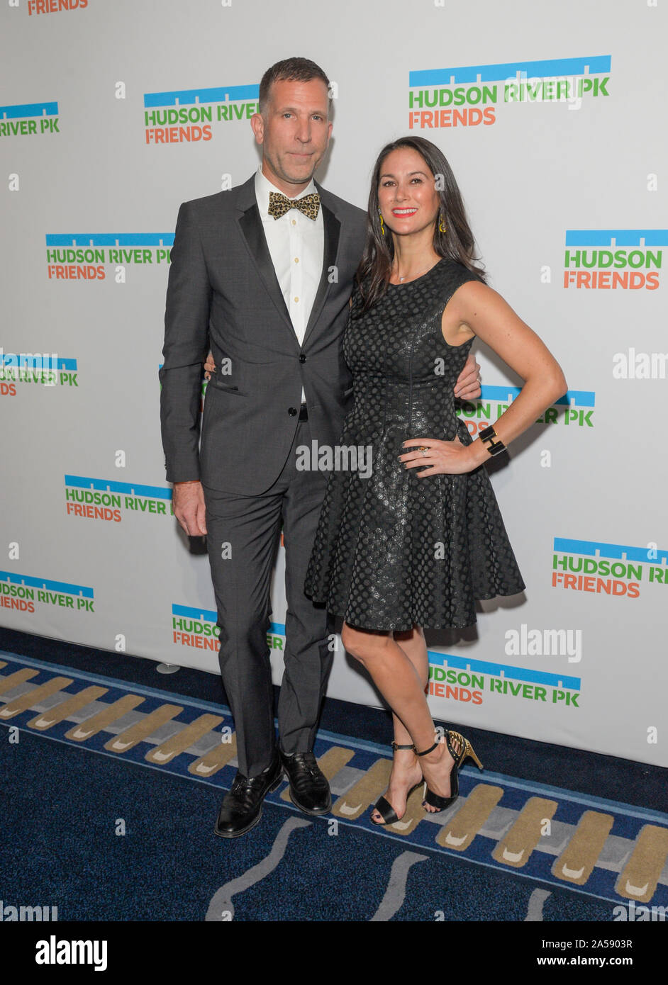 New York, NY - October 17, 2019: Scott Lawin and Mia Jung attend Hudson River Park Gala at ...