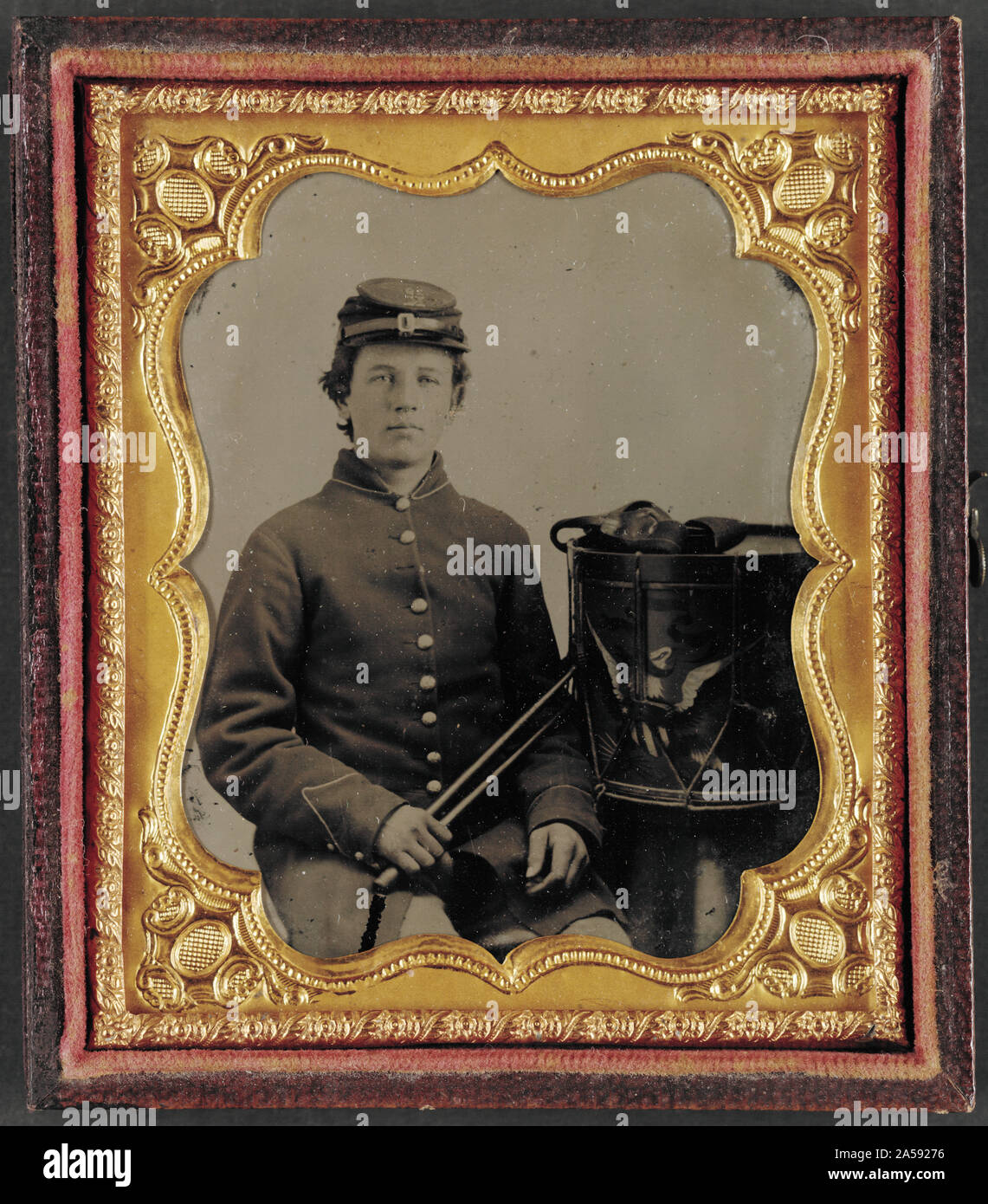 Unidentified young drummer boy in Union uniform Stock Photo - Alamy