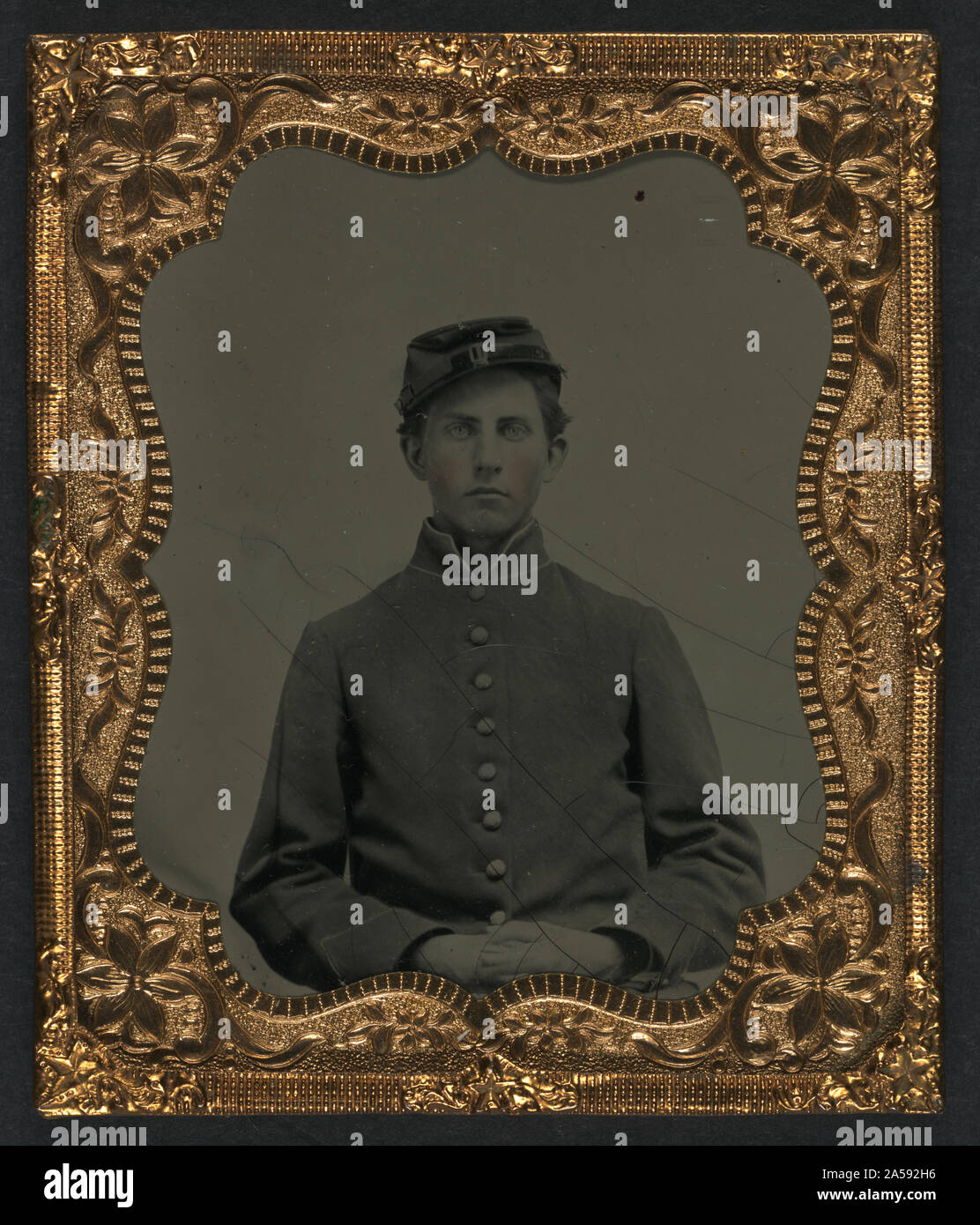 Unidentified young soldier in Union uniform Stock Photo - Alamy