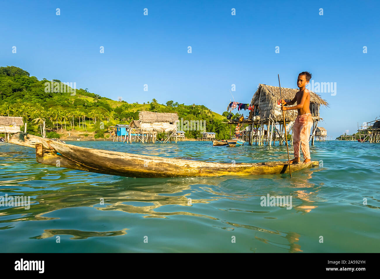 Sea gypsy boy boat hi-res stock photography and images - Alamy