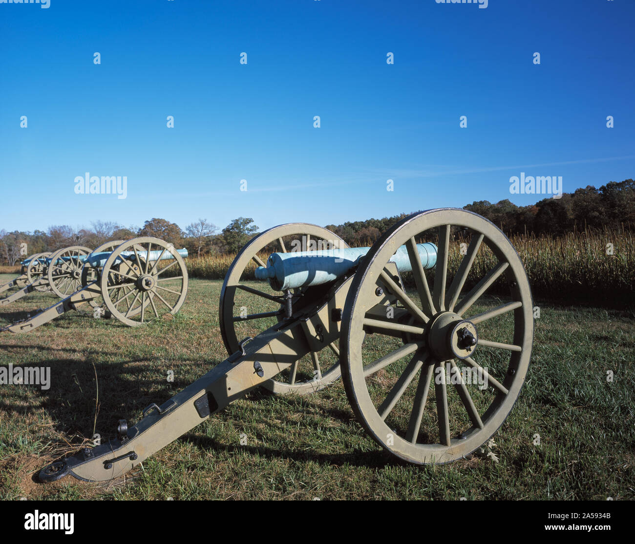 Union Battery before the Peach Orchard at Shiloh National Military Park ...