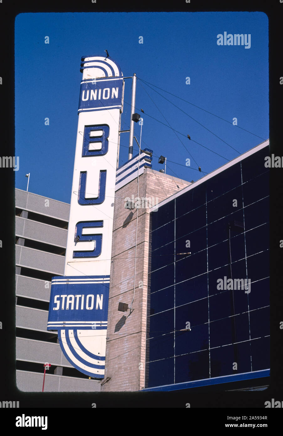 Union Bus Station sign, Walker and Sheridan Streets, Oklahoma City ...