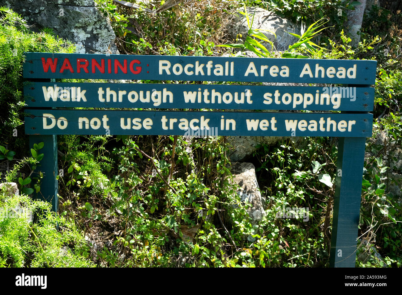 Rockfall warning sign hi-res stock photography and images - Alamy