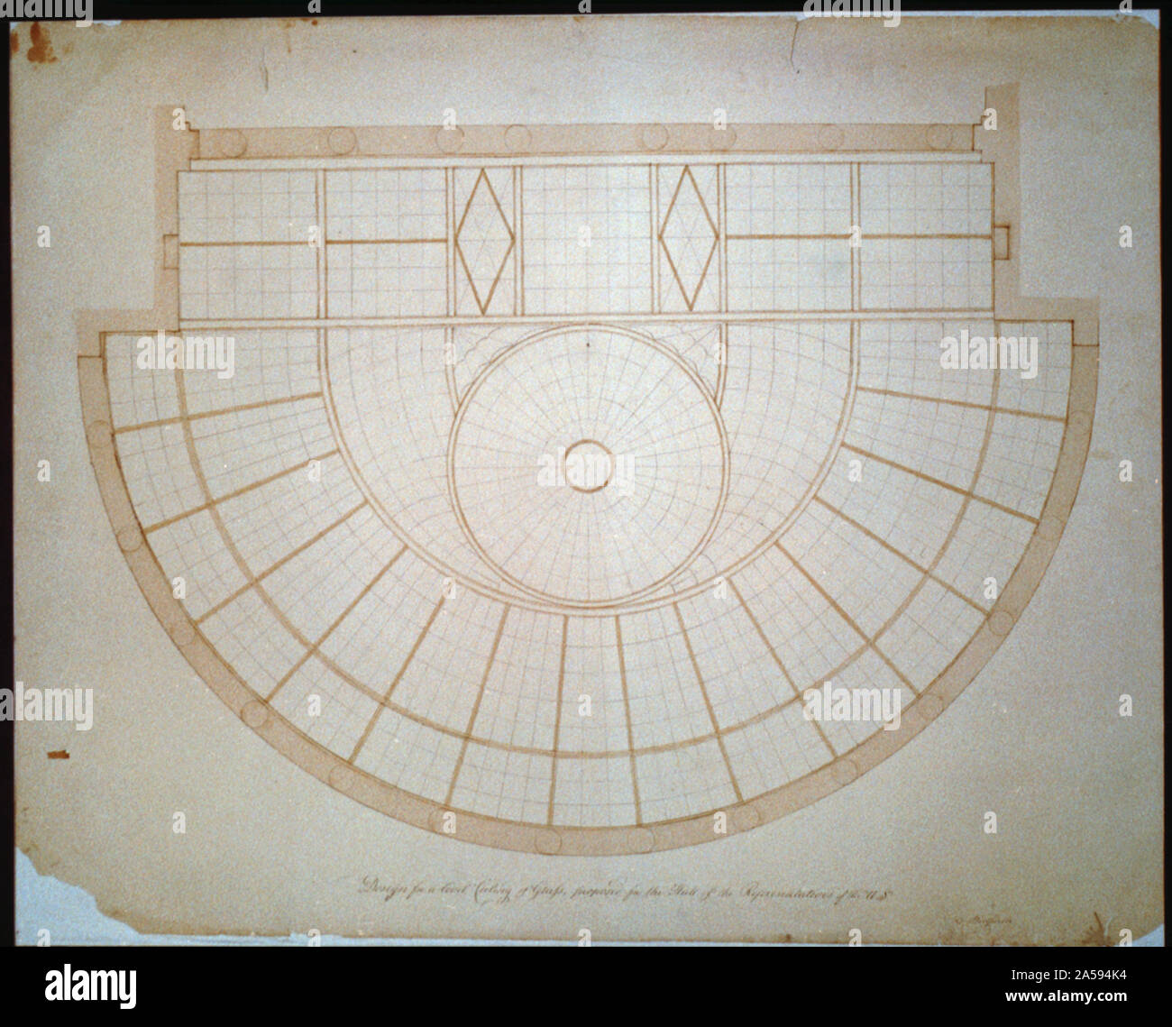 United States Capitol, Washington, D.C. Design for glass ceiling ...