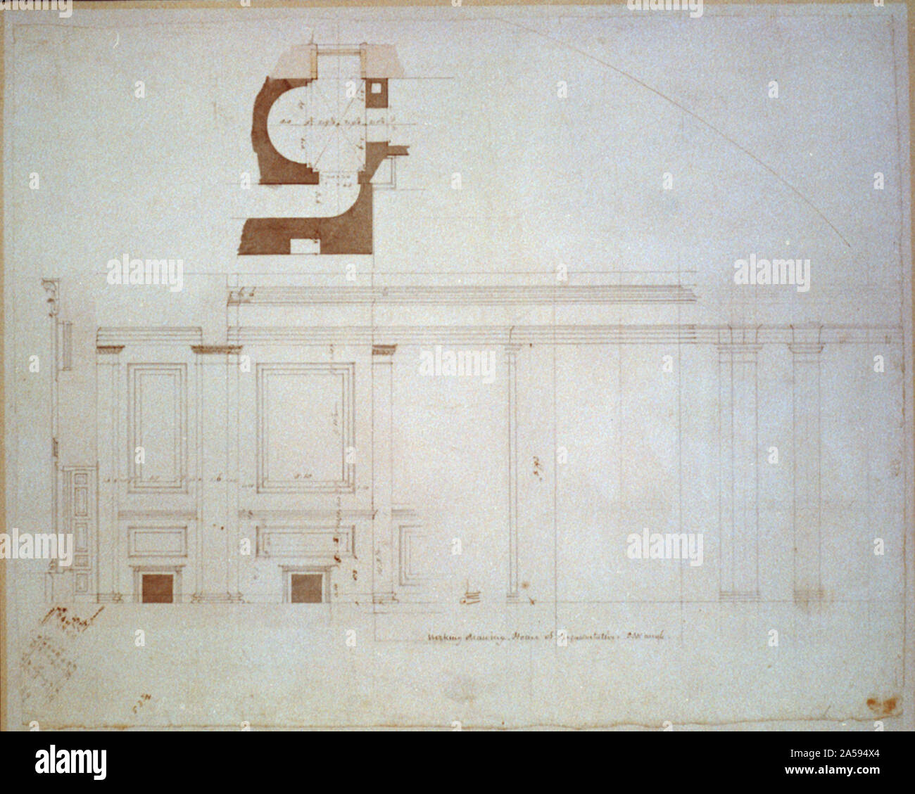 U s capitol building blueprint hi-res stock photography and images - Alamy