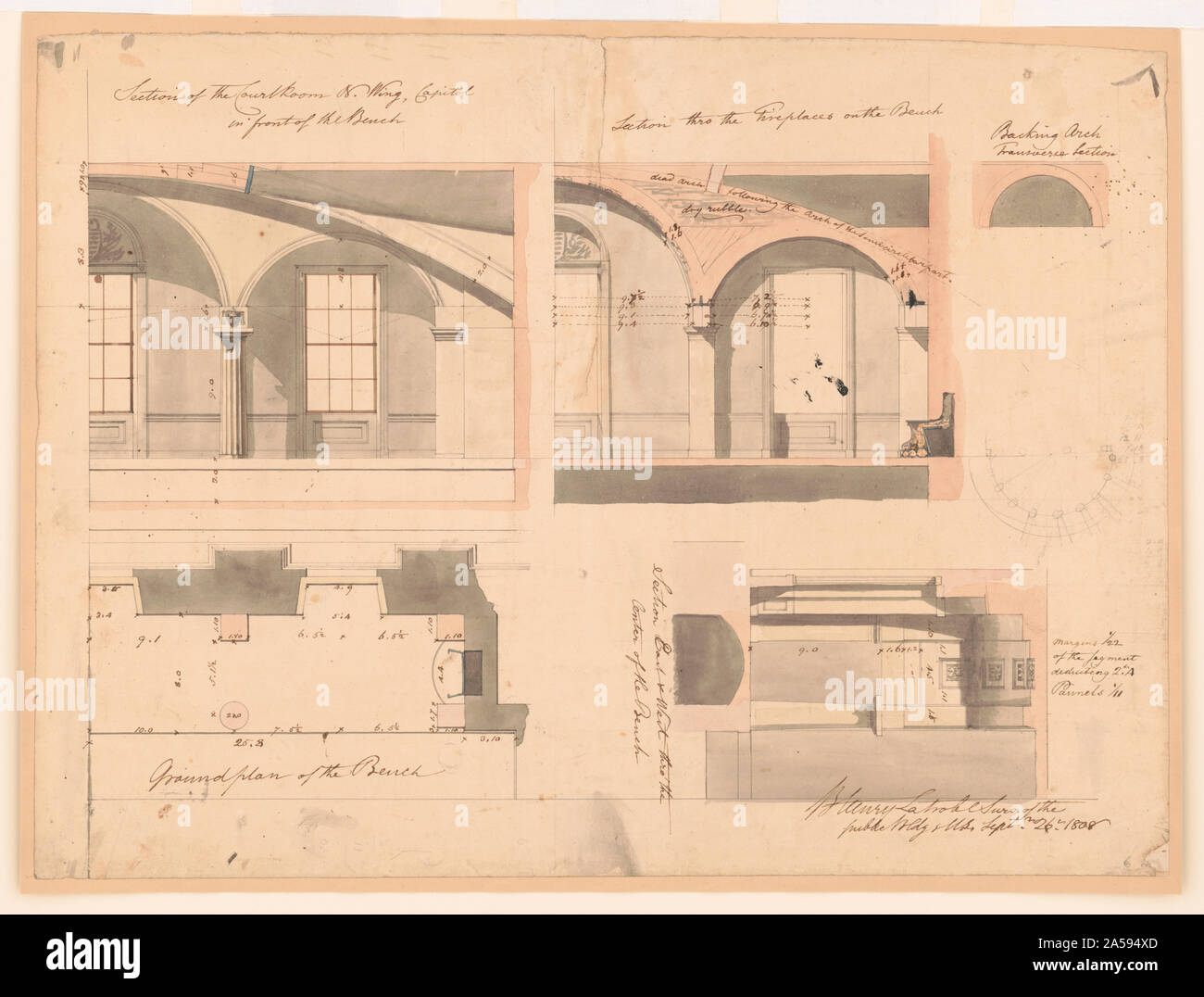 United States Capitol, Washington, D.C. Supreme Court chamber, section ...