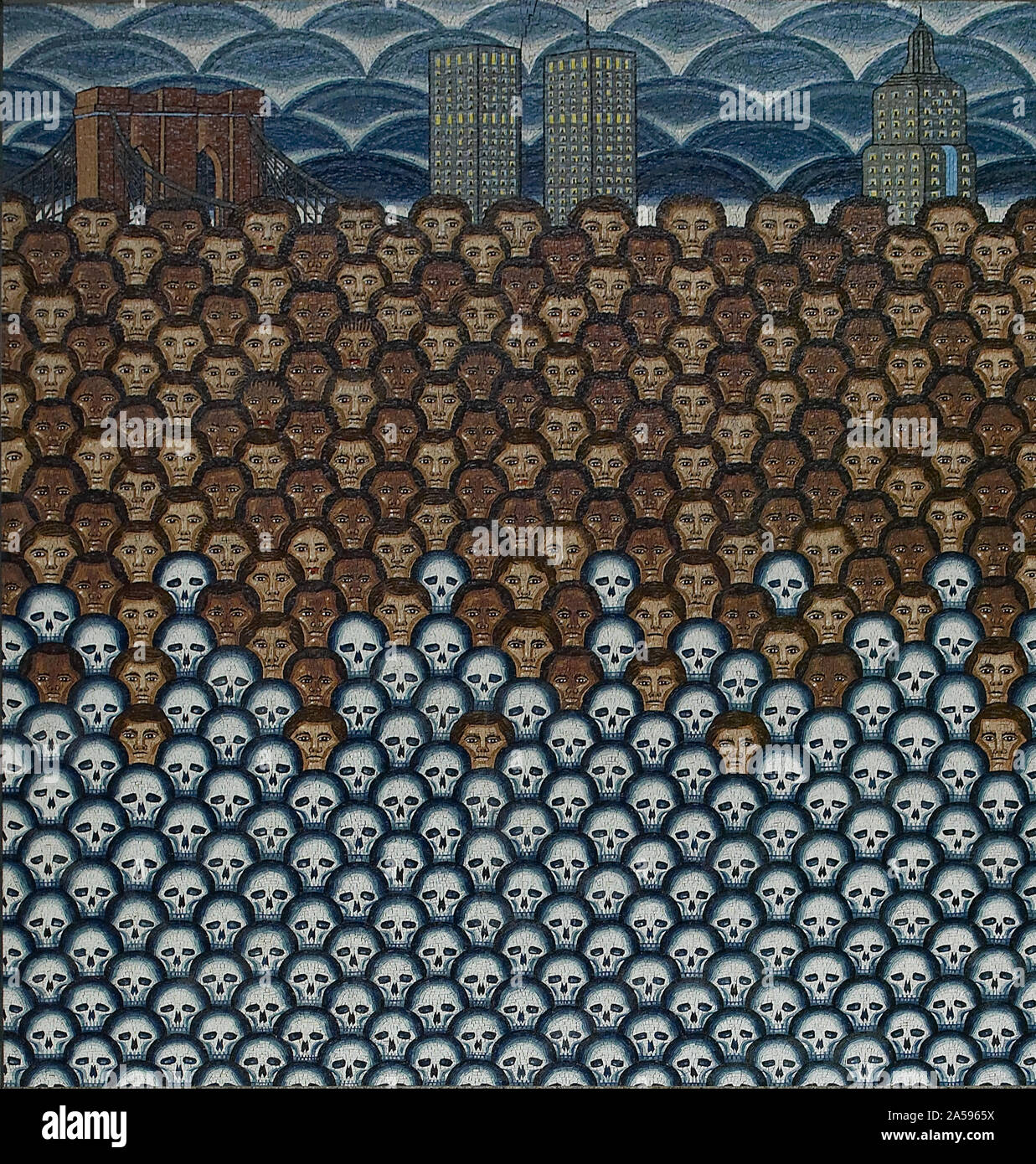 Untitled architectural art at Ted Weiss Building, New York, New York ...