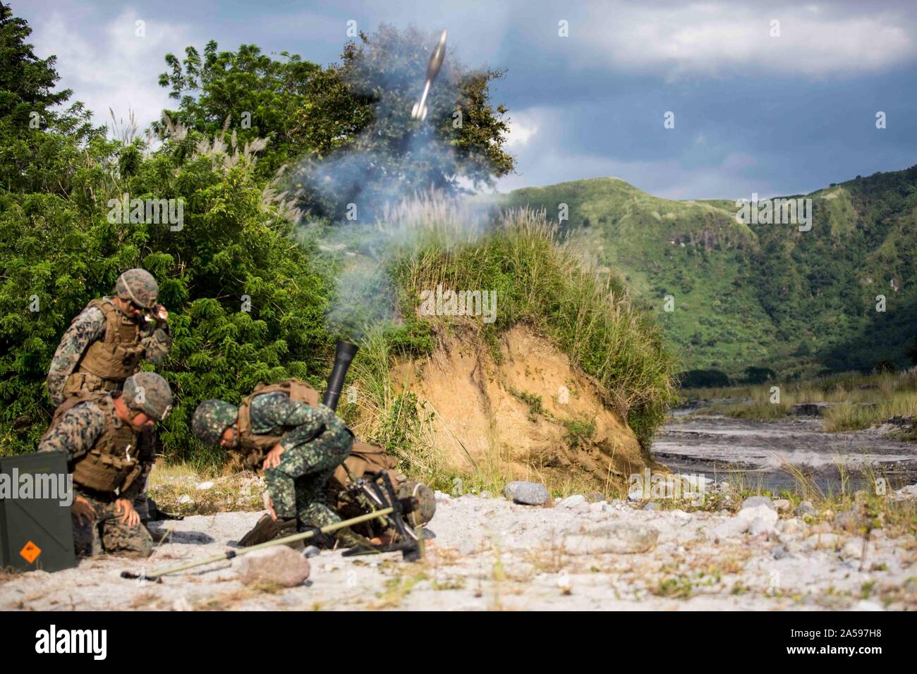 U.S. Marines with 2nd Battalion, 2nd Marine Regiment, and Philippine ...