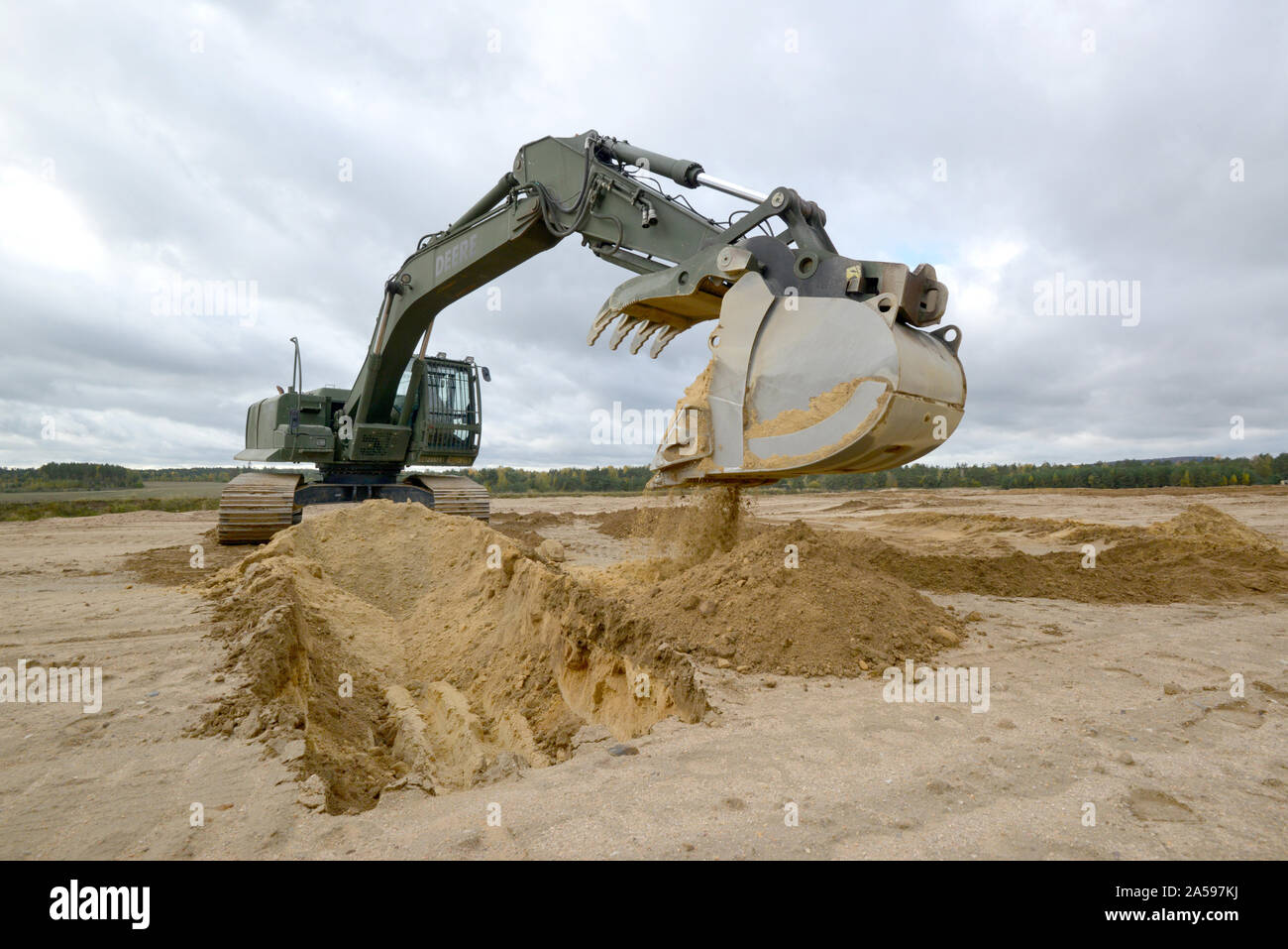 A U.S. Soldier with 902nd Engineer Construction Company, 15th Engineer ...