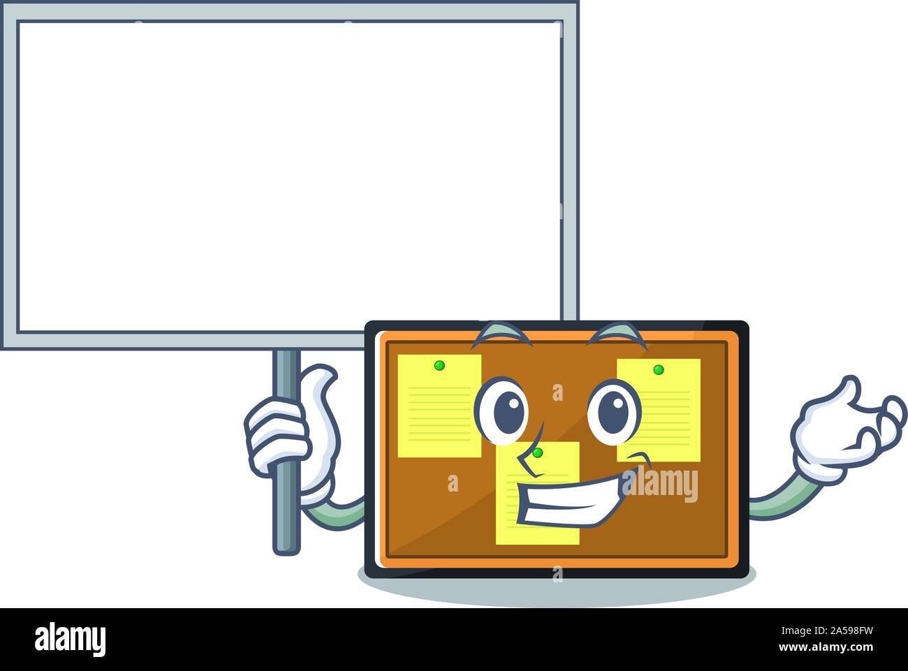 Bring board bulletin board with the cartoon shape Stock Vector Image ...