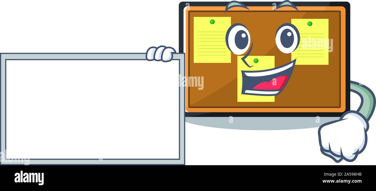 With board bulletin board with the cartoon shape Stock Vector Image ...