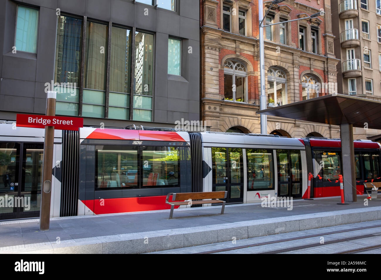Sydney CBD light rail train undergo testing on George street in Sydney ...