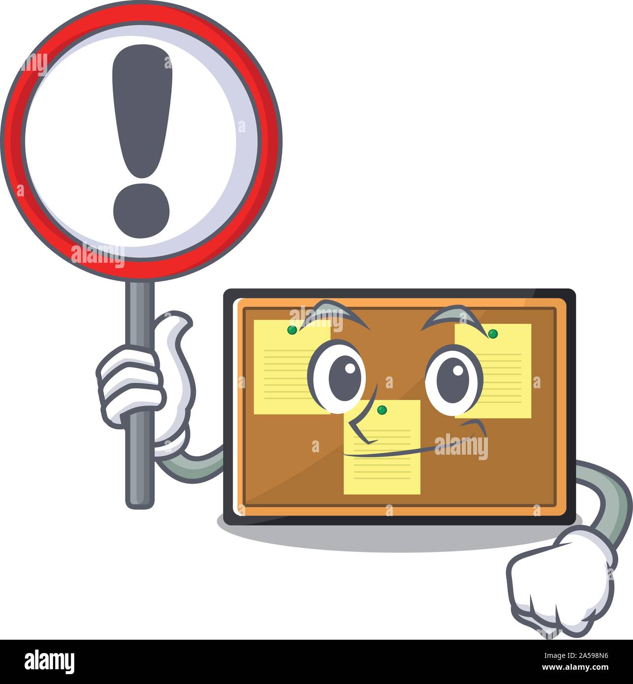 With sign bulletin board with the cartoon shape Stock Vector Image ...