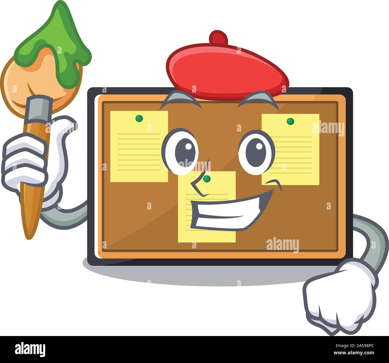 Artist bulletin board with the cartoon shape Stock Vector Image & Art ...