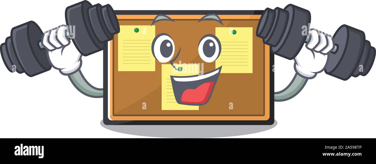Fitness bulletin board with the cartoon shape Stock Vector Image & Art ...