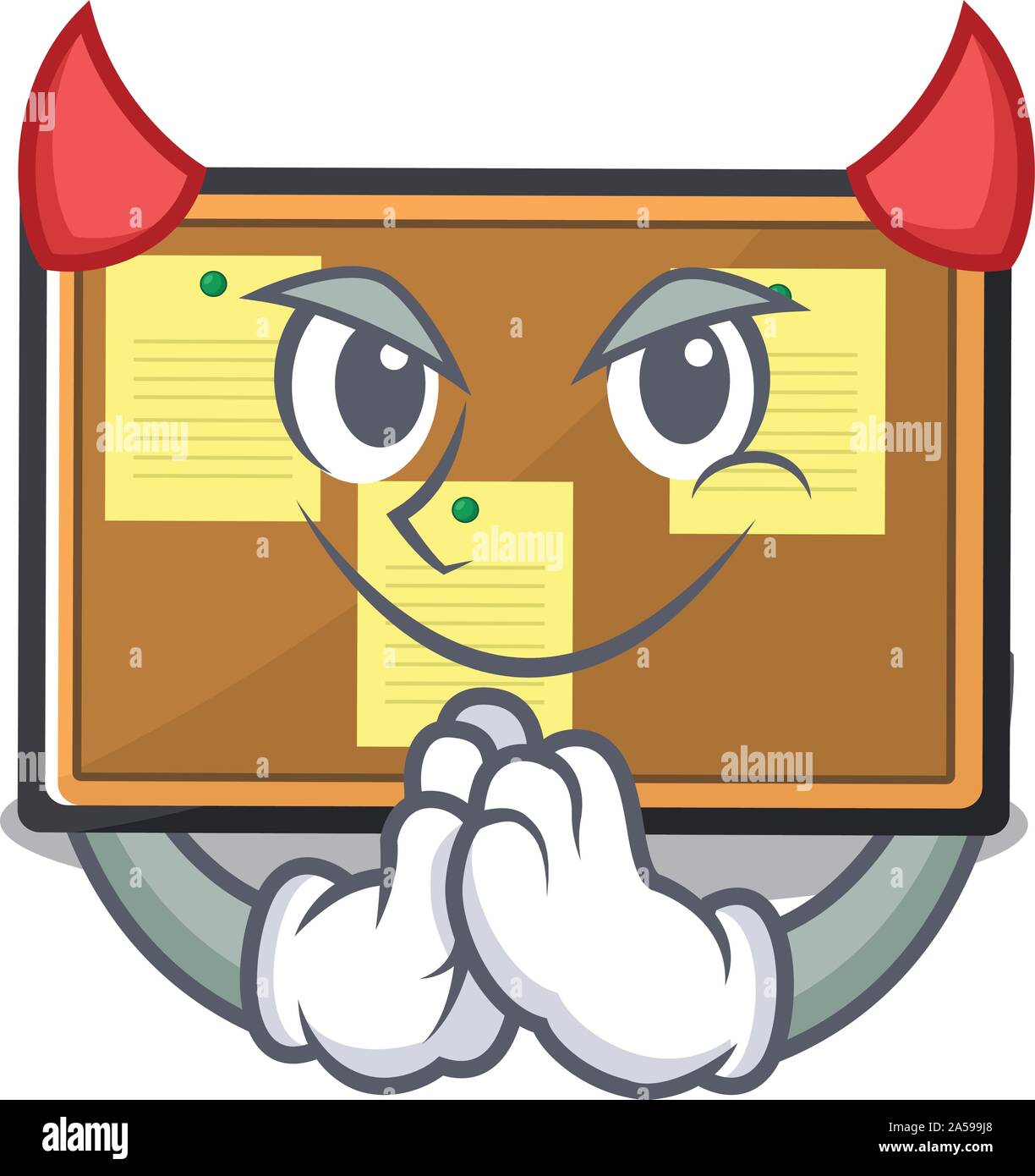 Devil bulletin board isolated in the mascot Stock Vector Image & Art ...