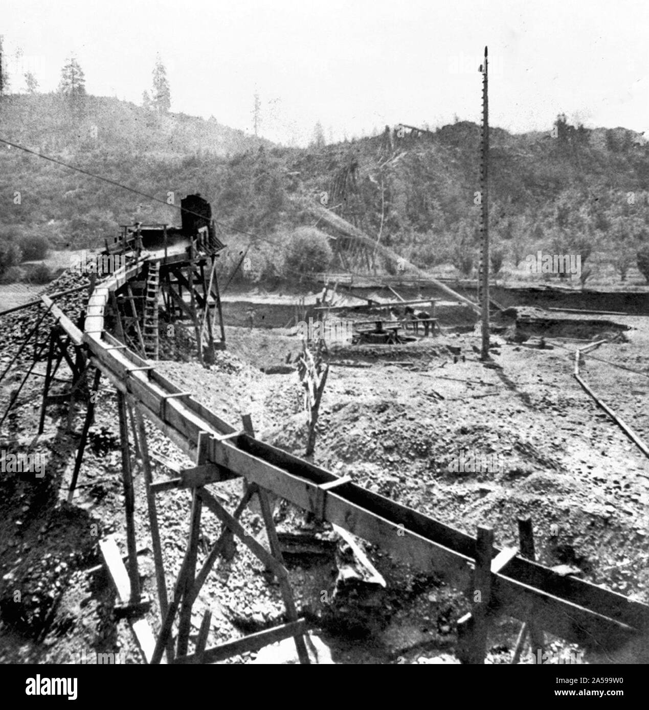 Placer gold mining Black and White Stock Photos & Images - Alamy
