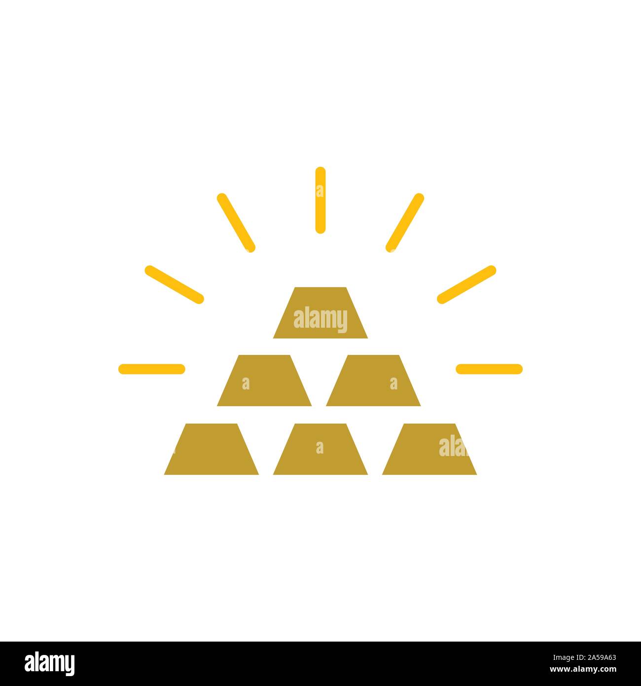Gold bar icon vector for graphic design, logo, web site, social media ...
