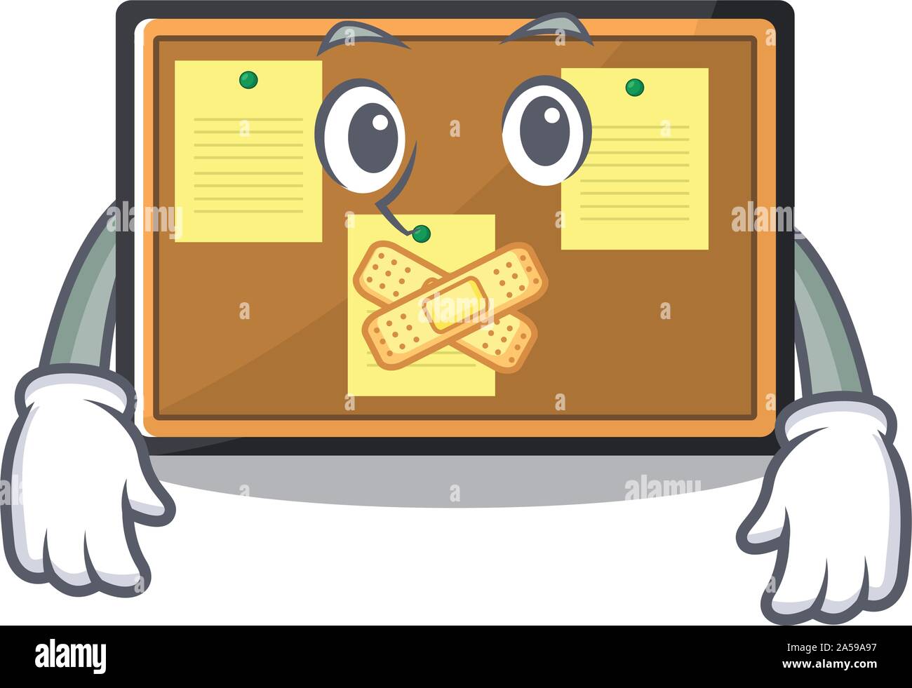 Silent toy bulletin board on the cartoon Stock Vector Image & Art - Alamy