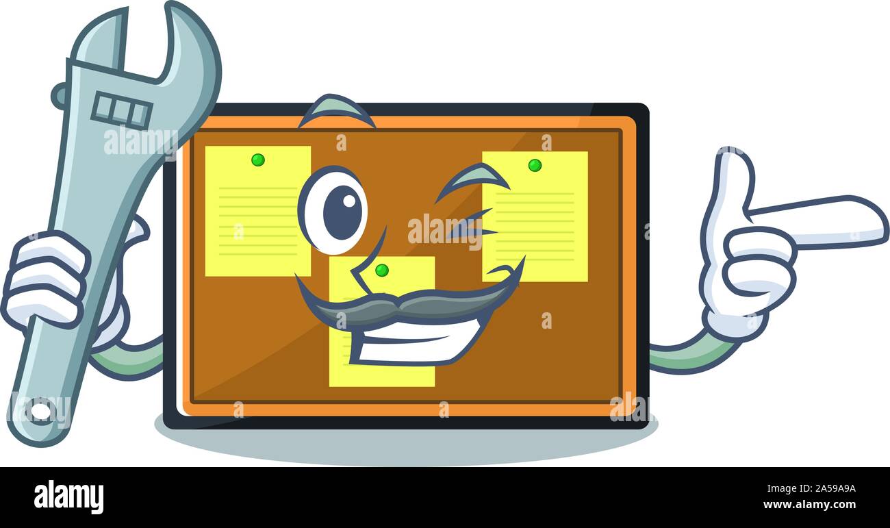 Mechanic toy bulletin board on the cartoon Stock Vector Image & Art - Alamy