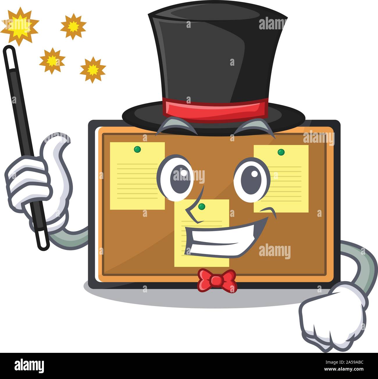 Magician toy bulletin board on the cartoon Stock Vector Image & Art - Alamy