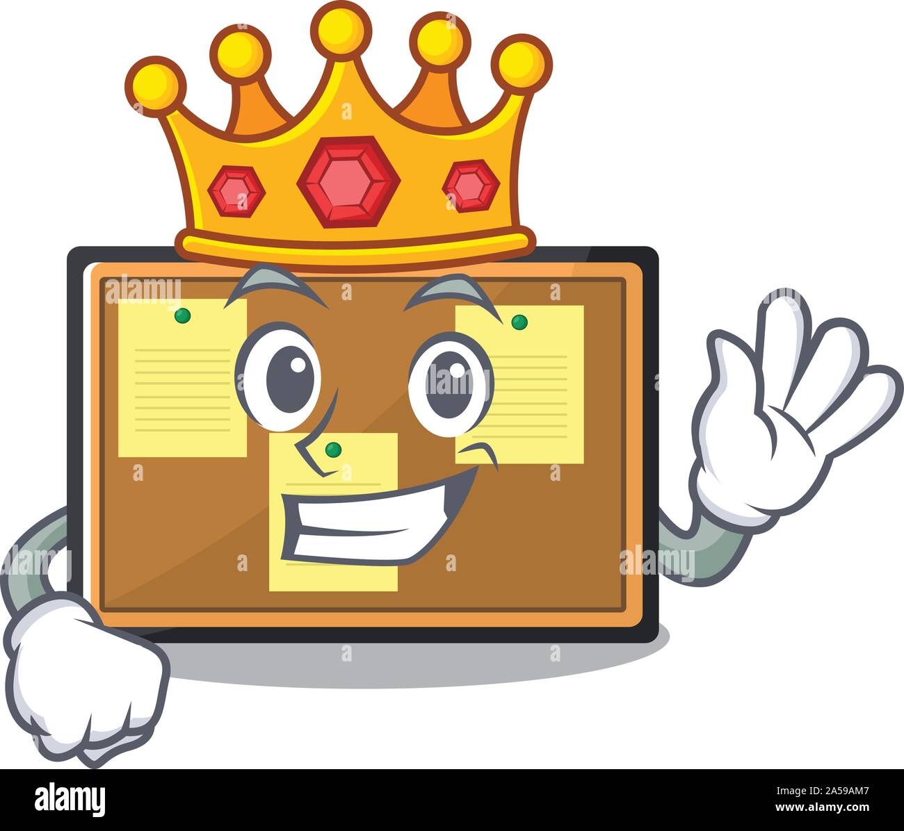 King toy bulletin board on the cartoon Stock Vector Image & Art - Alamy