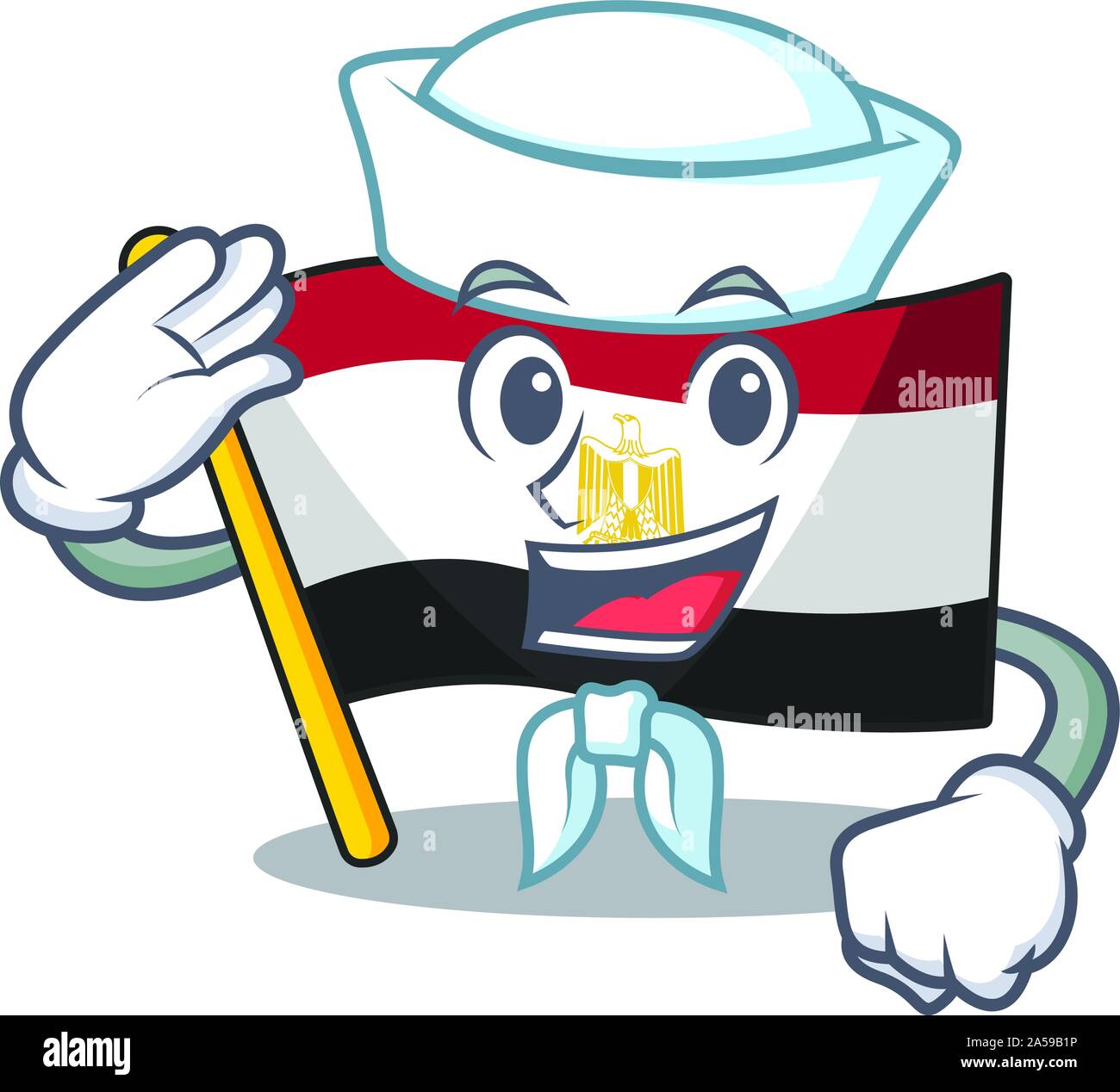Sailor flag egypt mascot the character shape Stock Vector Image & Art ...