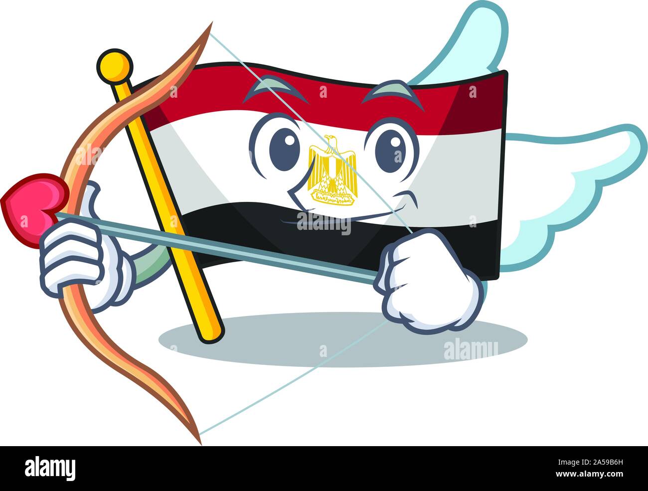 Cupid flag egypt mascot the character shape Stock Vector Image & Art ...
