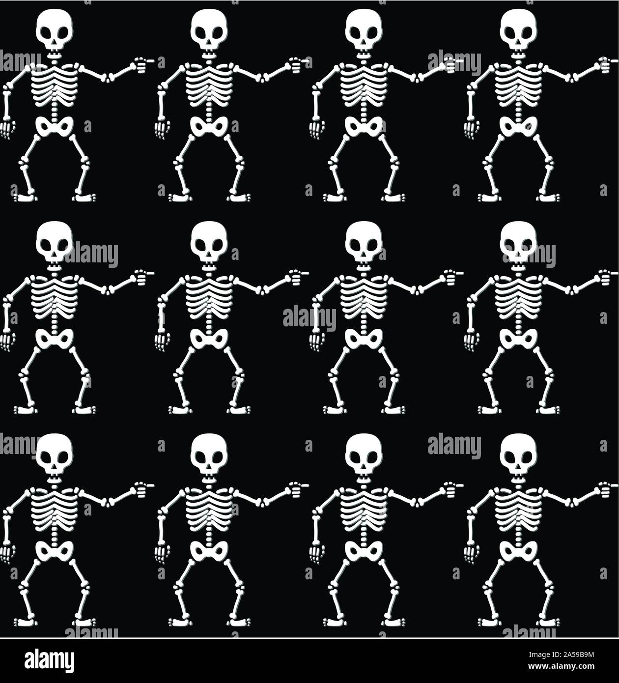 Pointing skeletons pattern Stock Vector Image & Art - Alamy