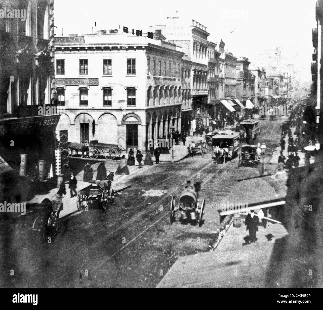California History - Montgomery Street, San Francisco, Instantaneous ca ...