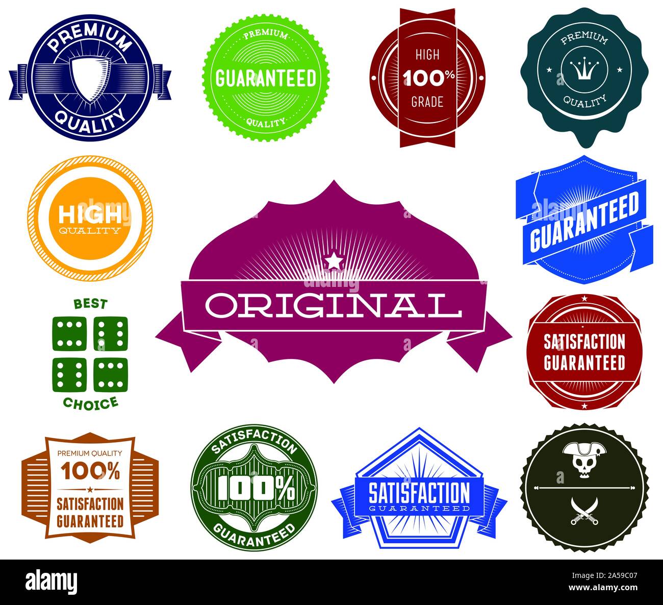 Set of colorful hipsters vintage labels Stock Vector Image & Art - Alamy