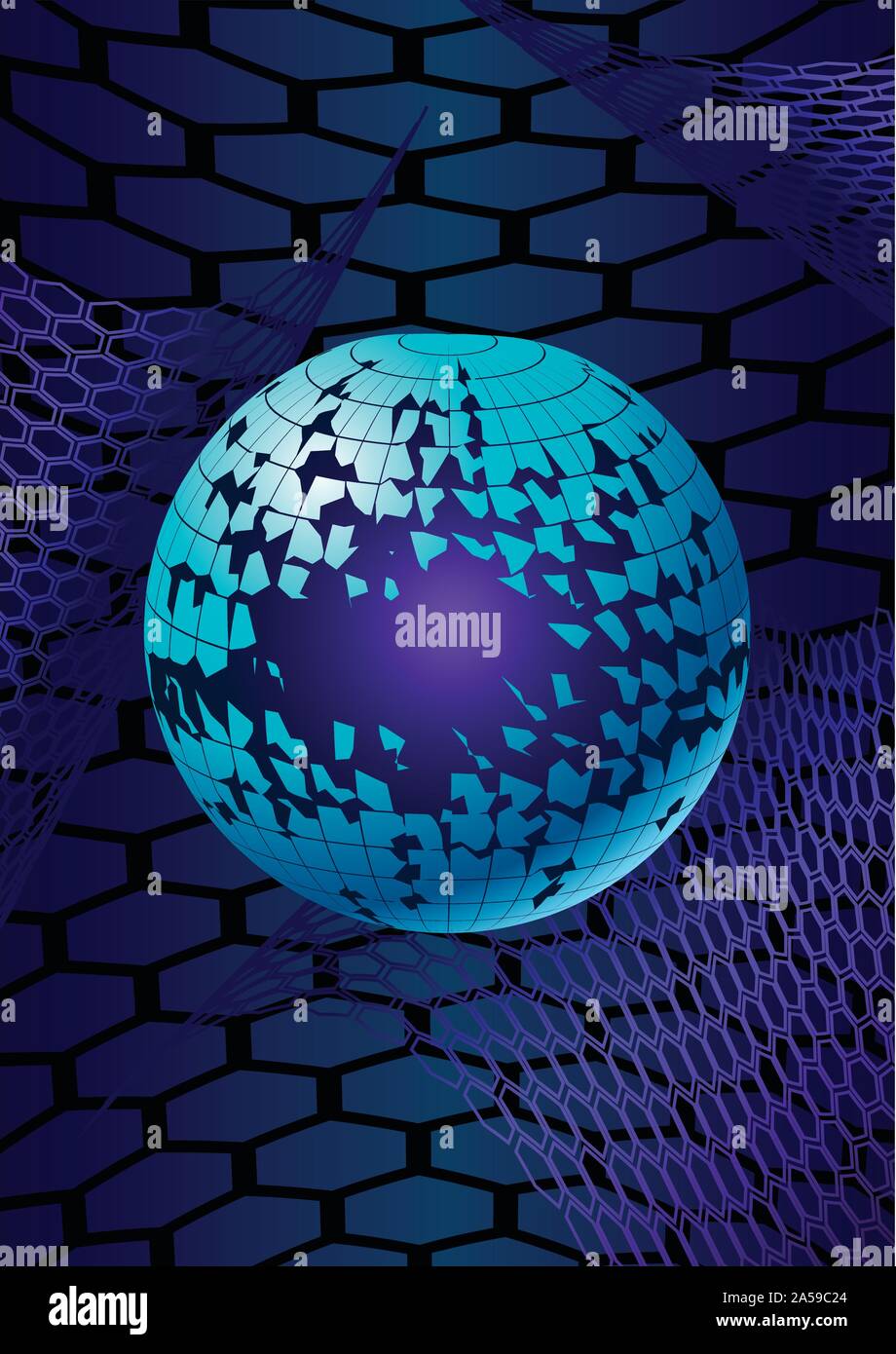 Abstract purple hexagon motion background Stock Vector Images - Alamy