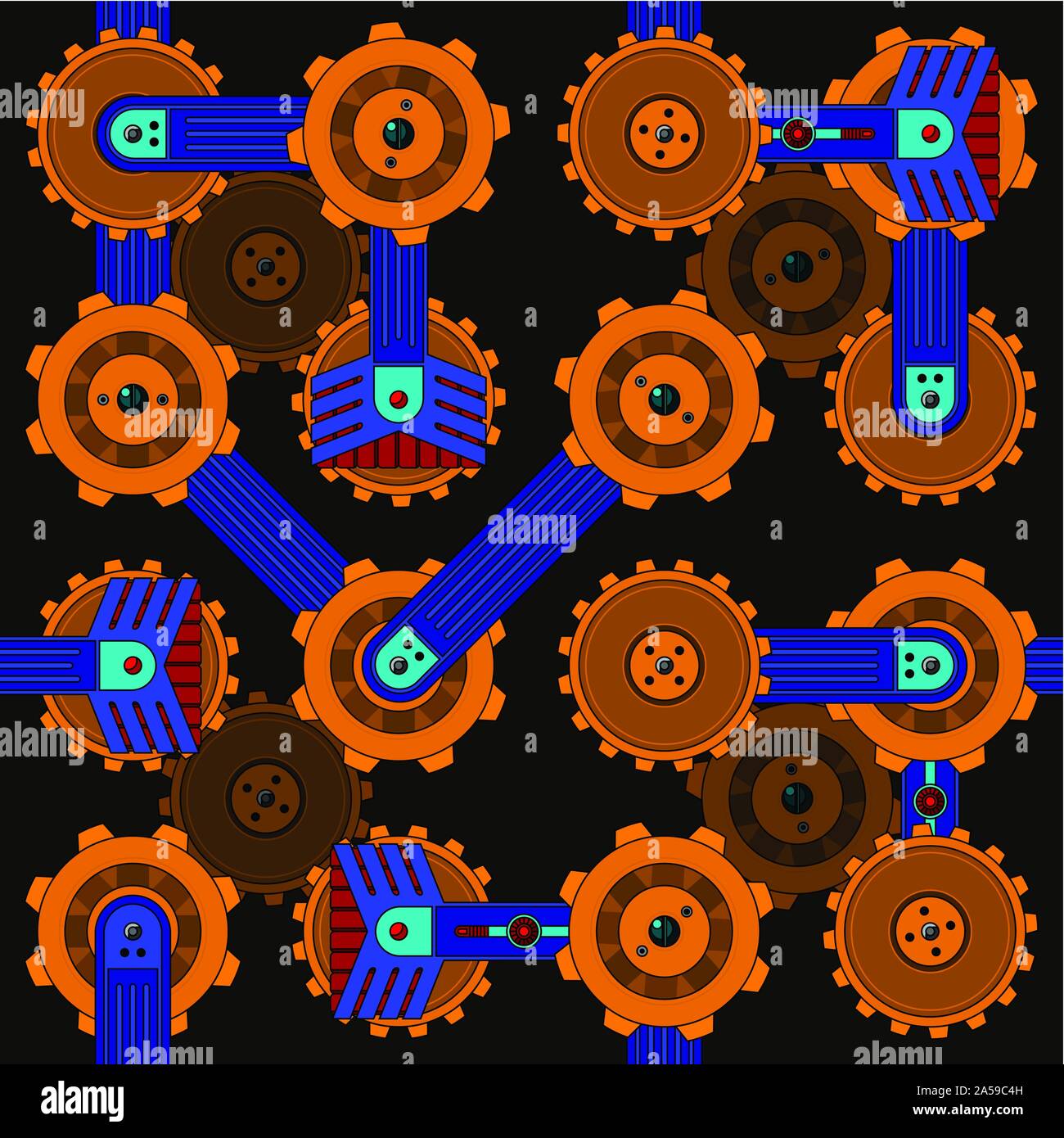 Seamless cogwheel pattern Stock Vector Image & Art - Alamy