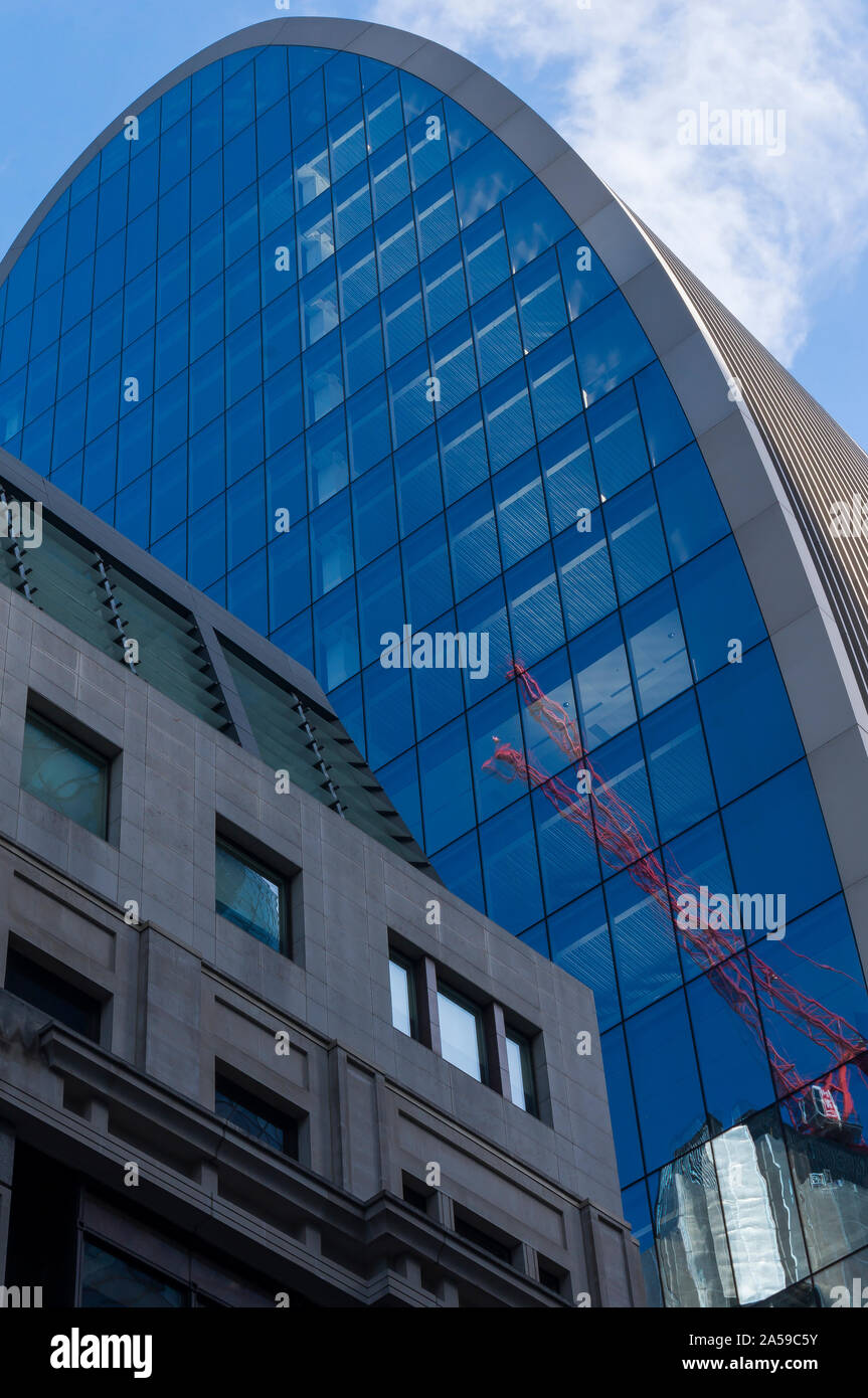 Amazing colorful modern architecture in City of London. Iconic office ...