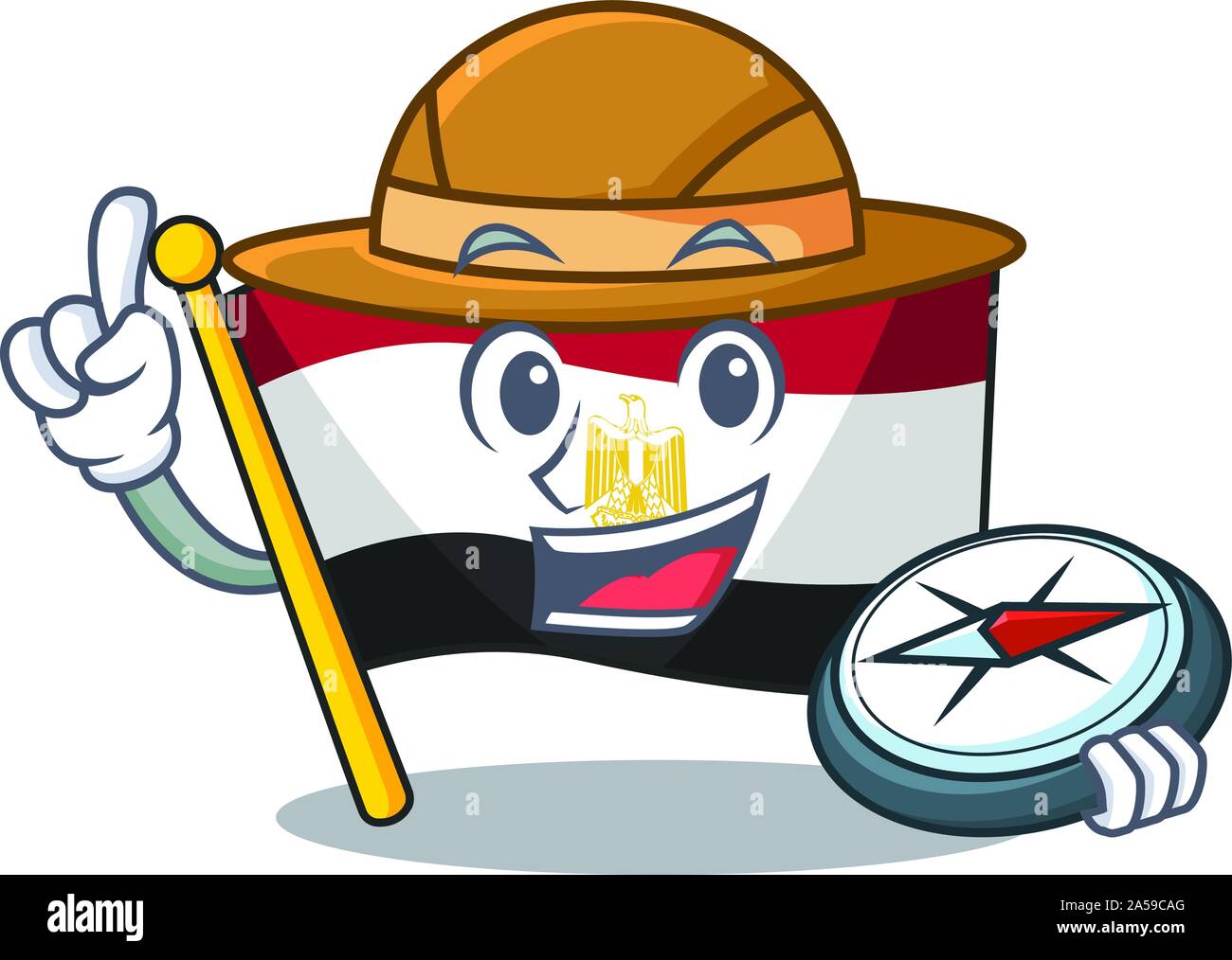 Explorer flag egypt folded in mascot cupboard Stock Vector Image & Art ...