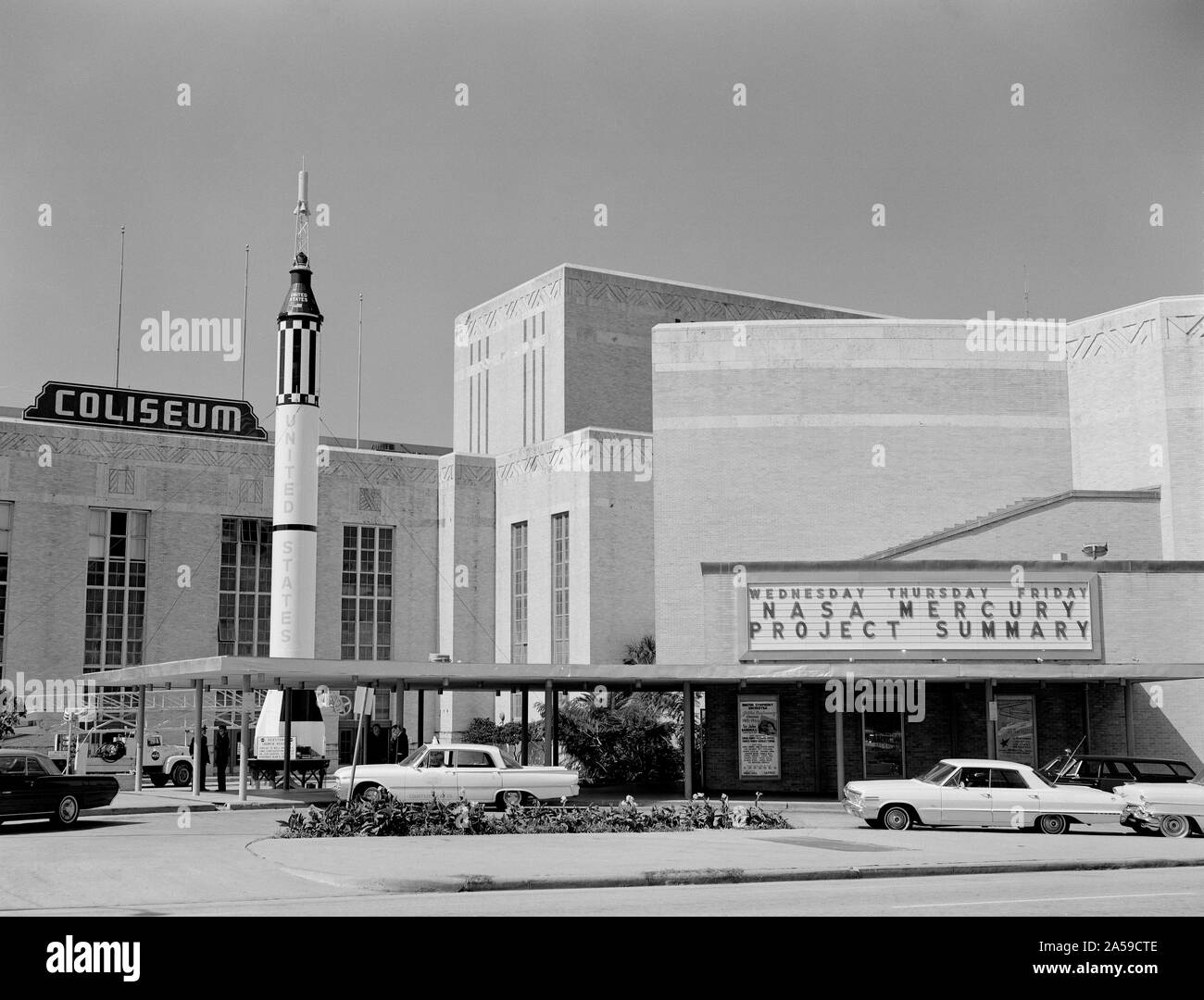Houston texas coliseum Black and White Stock Photos & Images - Alamy