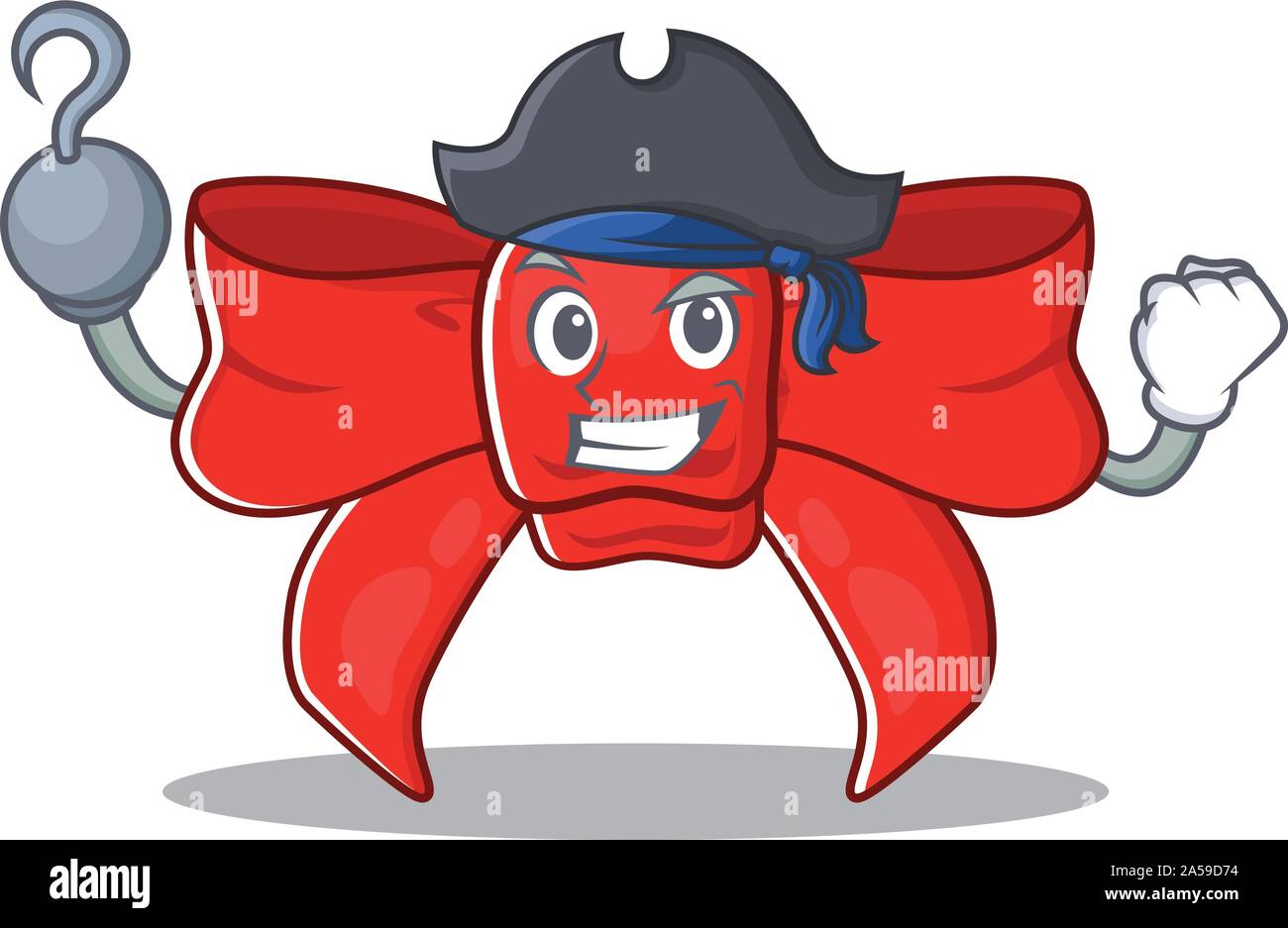 Pirate red ribbon bow on the cartoon Stock Vector Image & Art - Alamy