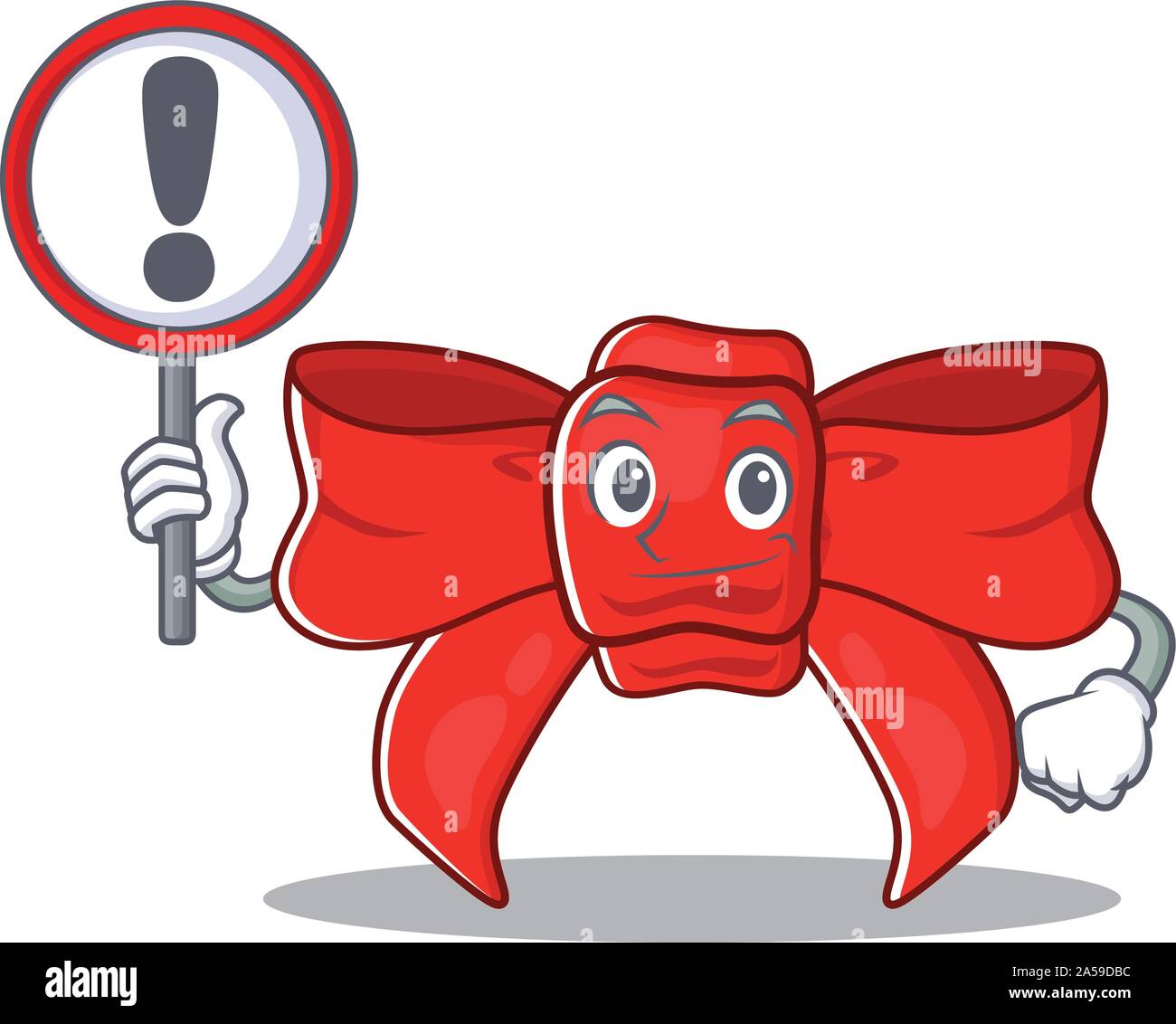 With sign red ribbon bow on the cartoon Stock Vector Image & Art - Alamy