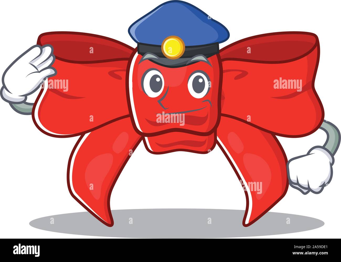 Police red ribbon bow on the cartoon Stock Vector Image & Art - Alamy