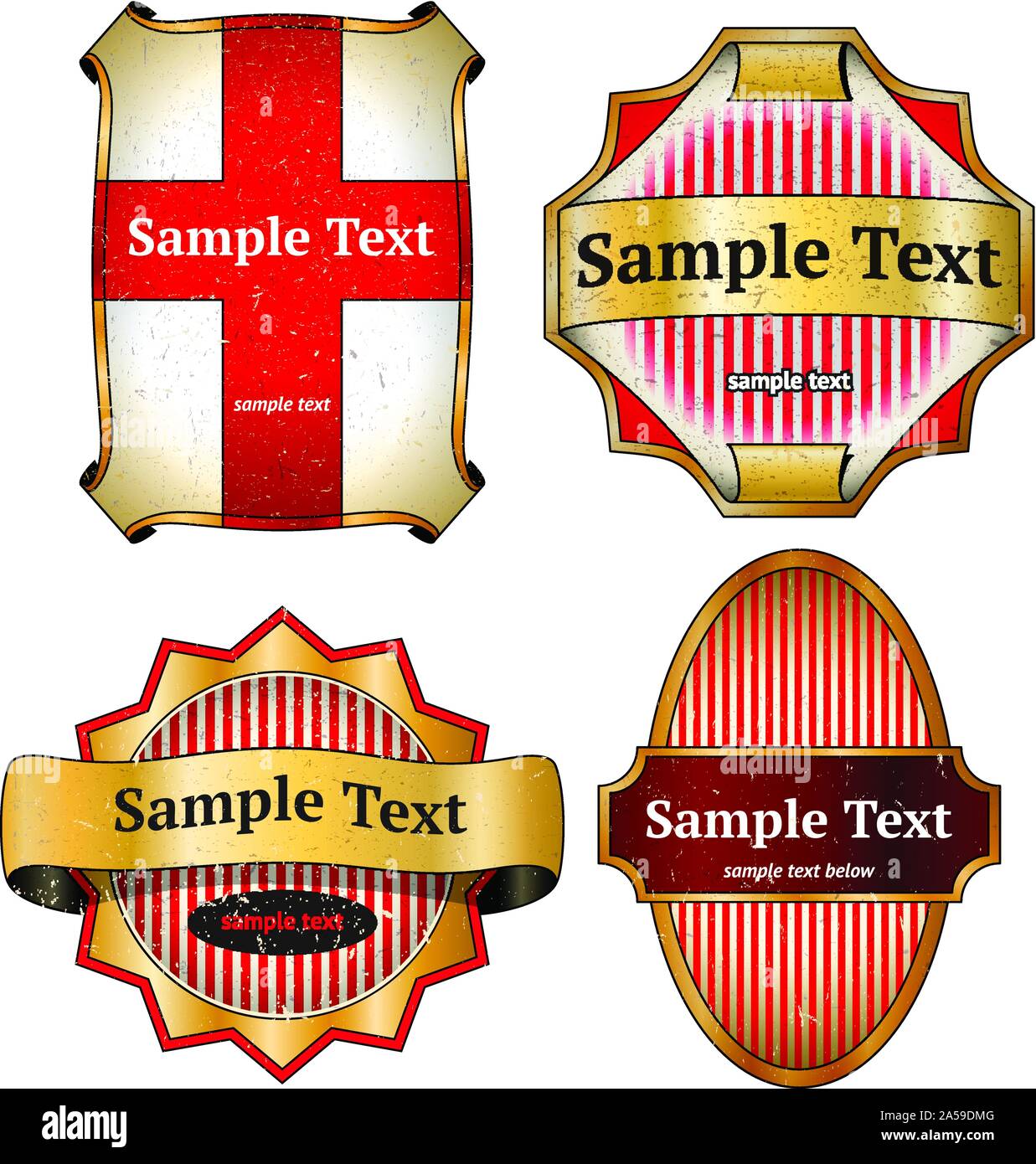 Set of vintage cardboard labels Stock Vector Image & Art - Alamy