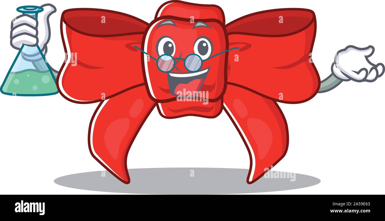 Professor red ribbon bow isolated the character Stock Vector Image ...