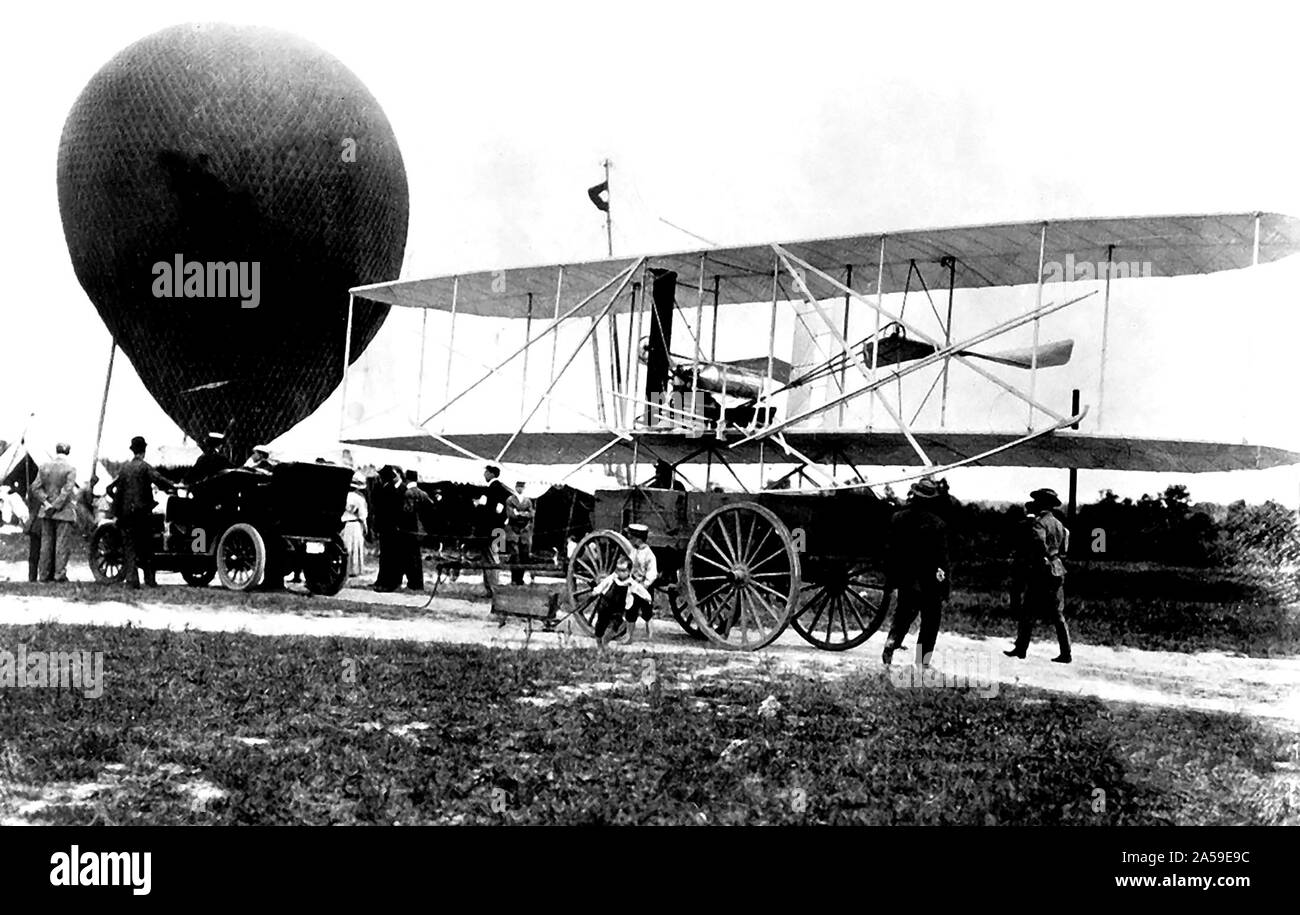 The Wright Brothers Flyer arrives at Fort Myer, Virginia (VA) aboard a ...