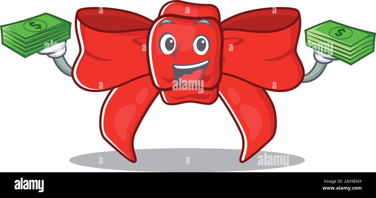 Money gift box dollar bill bow Stock Vector Images - Alamy