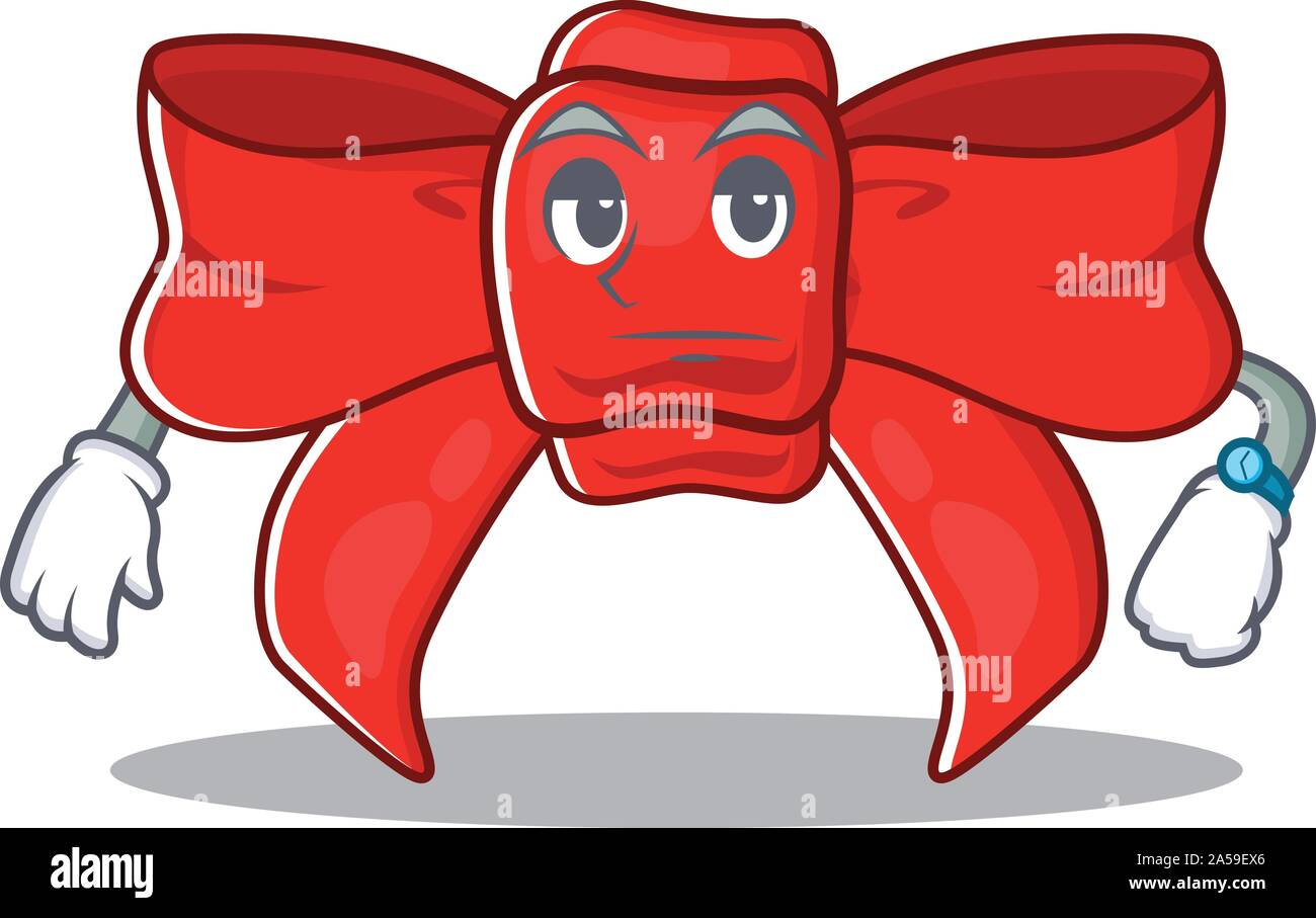 Waiting red ribbon bow with the cartoon Stock Vector Image & Art - Alamy