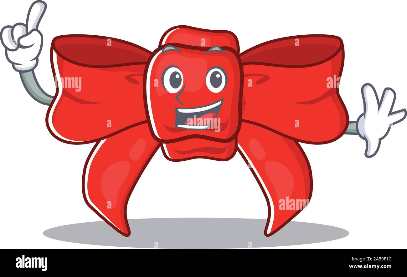 Finger red ribbon bow with the cartoon Stock Vector Image & Art - Alamy